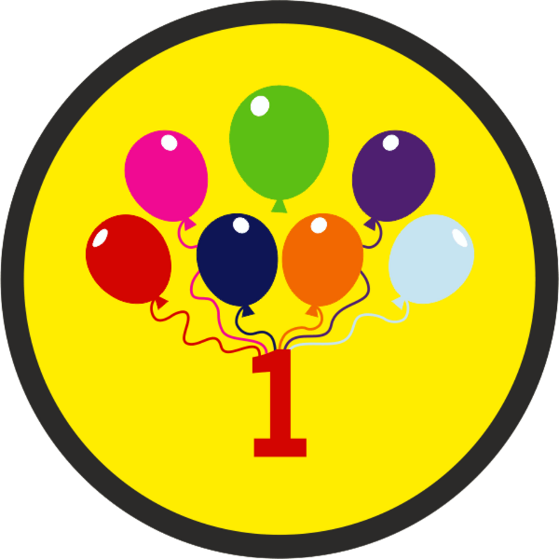 Celebration 1 Badge | Tolley Badges